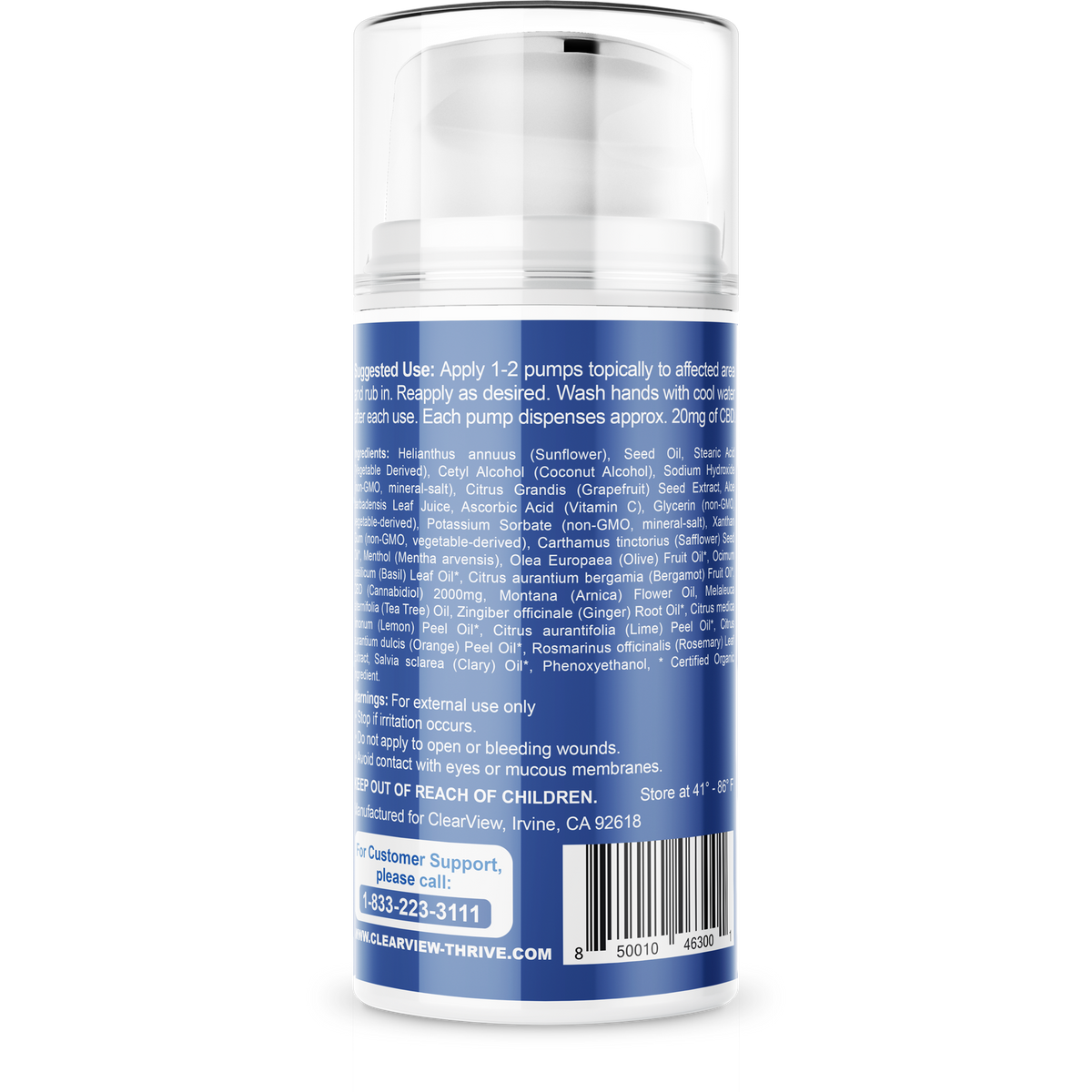 2000mg 3.4oz Topical Cream – ClearView Thrive CBD